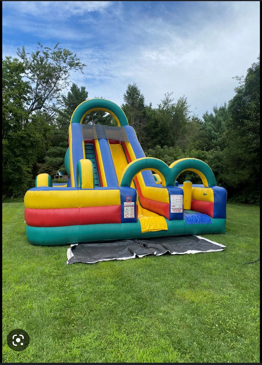 Obstacle Course with 18ft slide | Check out each page for fun!